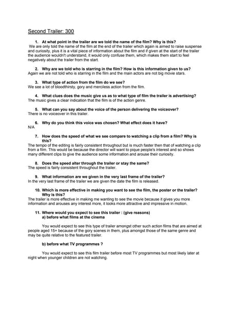 Analysing a trailer | PPT