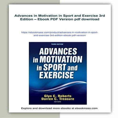Advances in Motivation in Sport and Exercise 3rd Edition – Ebook PDF ...