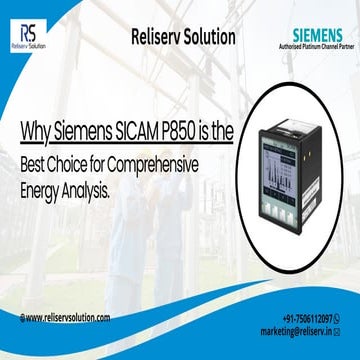 Why Siemens SICAM P850 is the Best Choice for Comprehensive Energy ...