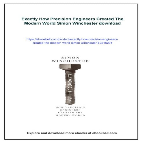 Exactly How Precision Engineers Created The Modern World Simon ...