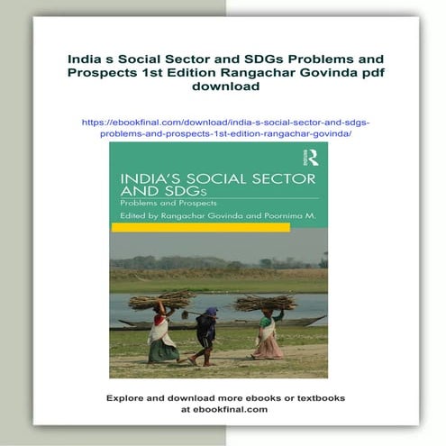India s Social Sector and SDGs Problems and Prospects 1st Edition ...