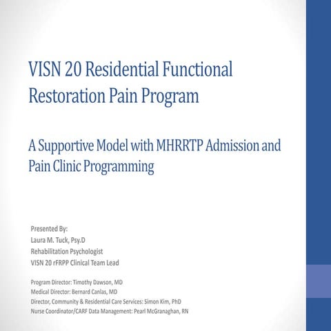 VISN20 Residential Functional Restoration Pain Program | PPTX
