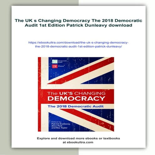 The UK s Changing Democracy The 2018 Democratic Audit 1st Edition ...