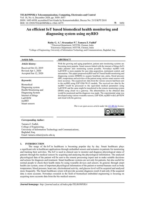 IRJET- Design and Implementation of Health Monitoring System | PDF