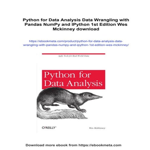 Python For Data Analysis Data Wrangling With Pandas Numpy And Ipython 4103