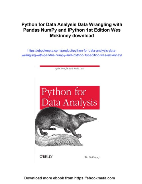 Python For Data Analysis Data Wrangling With Pandas Numpy And Ipython 4103