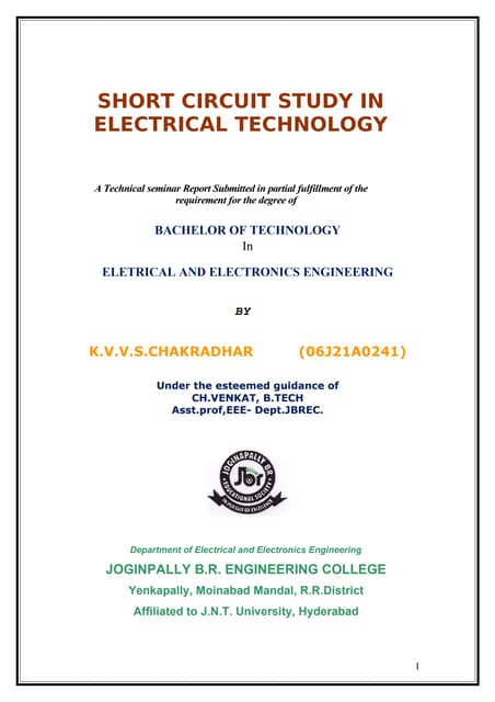 Short circuit analysis | PPT