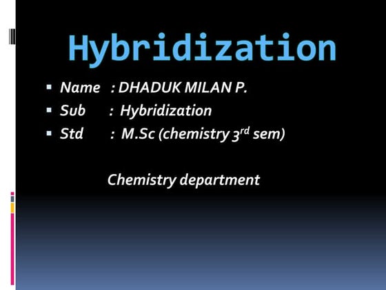 Hybridization | PPT