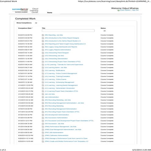 Completed SF Training-05 Jun15 | PDF
