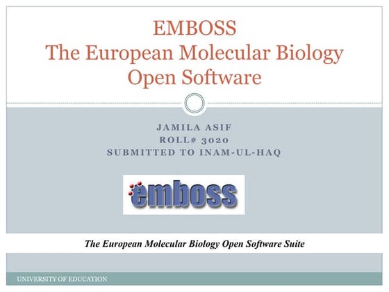 What is the EMBL Nucleotide Sequencing database | PPTX