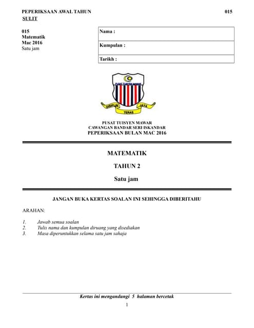 soalan pendidikan islam tahun 2 | DOCX