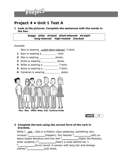 Project 4th Edition Workbook 4 Answer Key | PDF