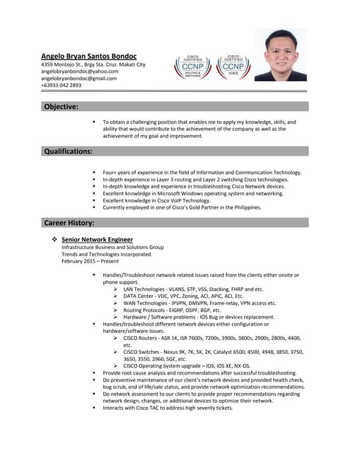 CV John Paul De Leon | DOCX | Computer Networking | Computing