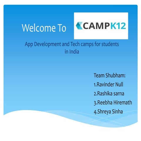 camp k 12 final ppt | PPTX