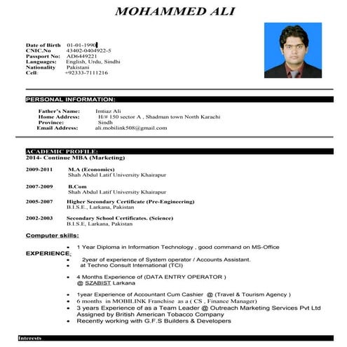 ali cv with cover letter (1) | DOC