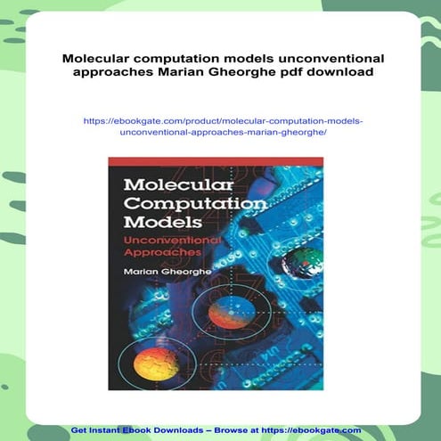 Molecular computation models unconventional approaches Marian Gheorghe | PDF