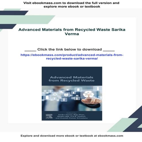 Advanced Materials from Recycled Waste Sarika Verma | PDF