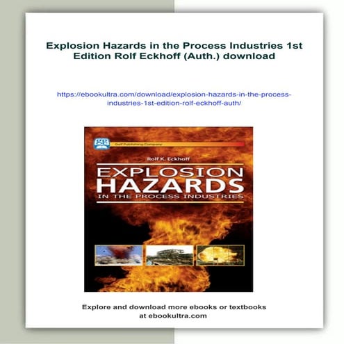 Explosion Hazards in the Process Industries 1st Edition Rolf Eckhoff ...