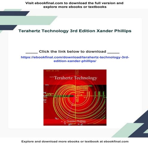 Terahertz Technology 3rd Edition Xander Phillips | PDF