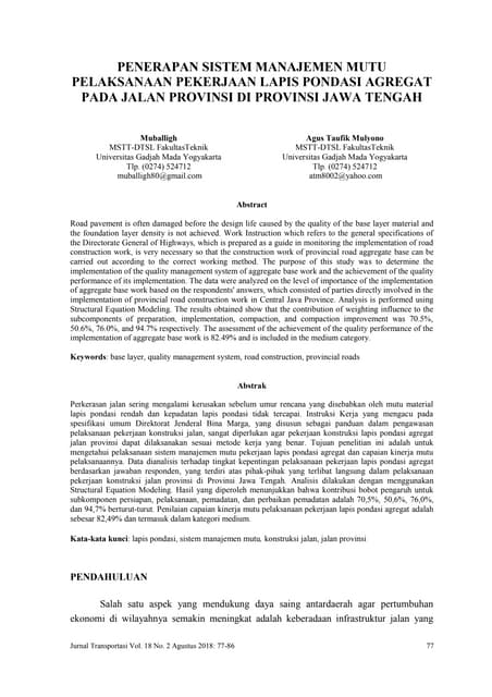 contoh presentasi seminar proposal skripsi teknik sipil | PPT