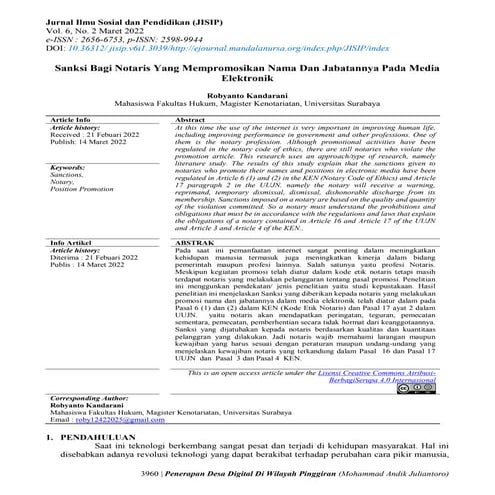 Etika notaris dalam ilmu hukum dan lainnya | PPTX