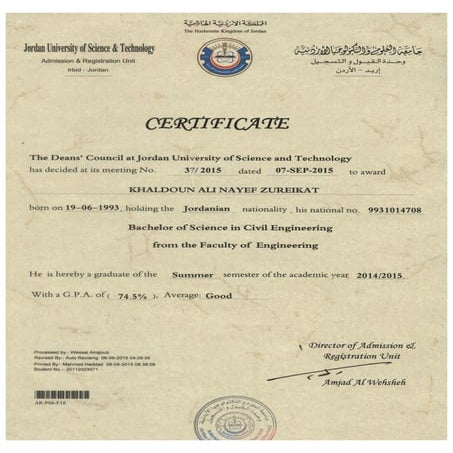 University Certificate | PDF