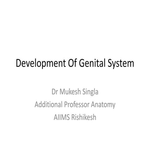 Development of genital system | PPTX