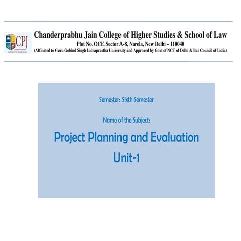 Project Planning and Evaluation | PPT | Free Download