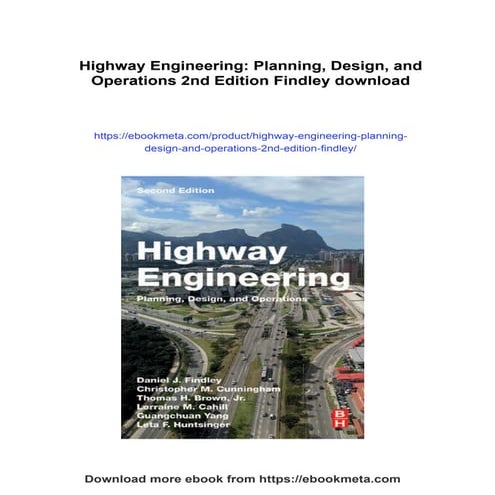 Highway Engineering: Planning, Design, and Operations 2nd Edition ...