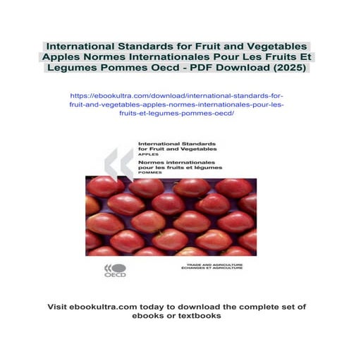 International Standards for Fruit and Vegetables Apples Normes ...