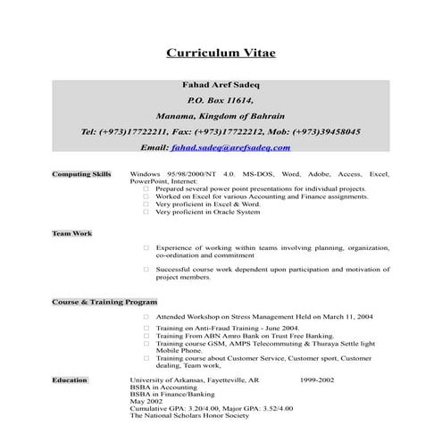 Resume-Fahad Sadeq-CV | RTF