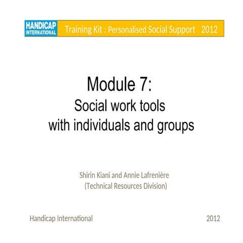 Social Work Tools with Individuals and Groups | PPT