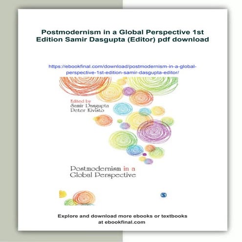 Postmodernism in a Global Perspective 1st Edition Samir Dasgupta ...