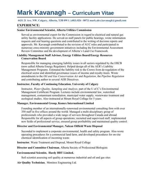 Mark Kavanagh presentations