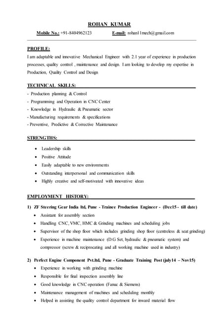 Pradip Warghude CV | DOCX | Business | Business and Finance