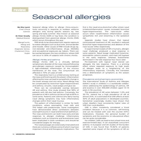 SEASONAL ALLERGIES PDF | PDF