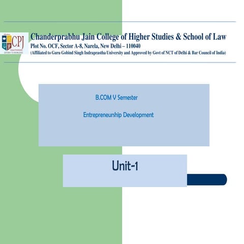 Entrepreneurship FDevelopment | PPT