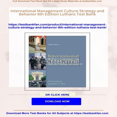 International Management Culture Strategy and Behavior 8th Edition ...