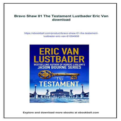 Bravo Shaw 01 The Testament Lustbader Eric Van | PDF