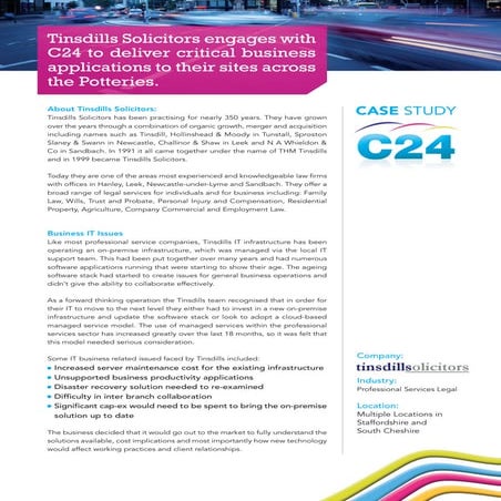 C24 Tinsdills Case Study | PDF