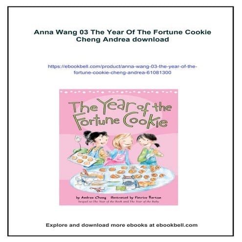Anna Wang 03 The Year Of The Fortune Cookie Cheng Andrea | PDF