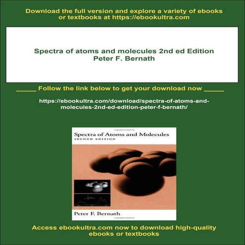 Spectra of atoms and molecules 2nd ed Edition Peter F. Bernath | PDF