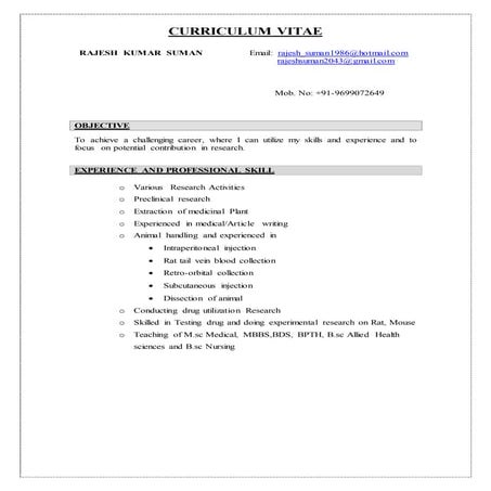 Rajesh kumar suman( CV) | DOCX