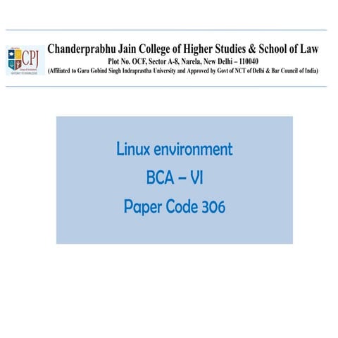 Linux environment | PDF
