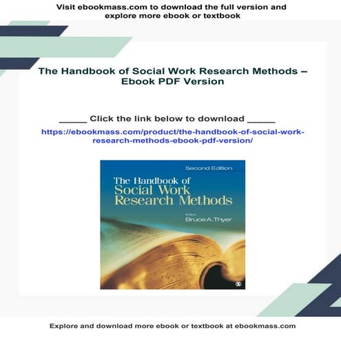 The Handbook of Social Work Research Methods – Ebook PDF Version | PDF