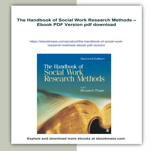 The Handbook of Social Work Research Methods – Ebook PDF Version | PDF