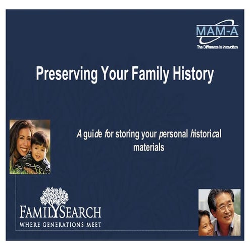 Preserving family history through storage of priceless data | PDF