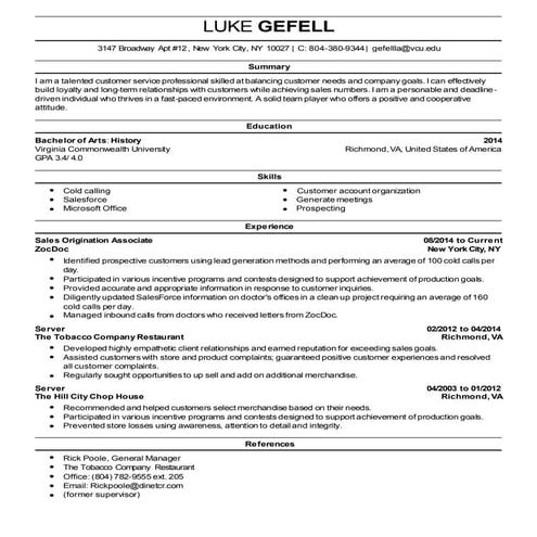 Resume 4 Luke Edited | PDF