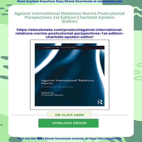 Against International Relations Norms Postcolonial Perspectives 1st ...