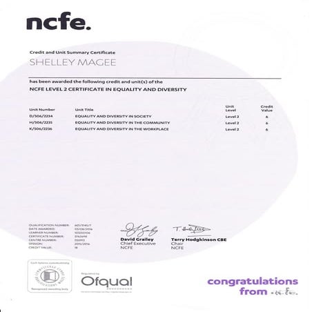 ncfe certificate | PDF
